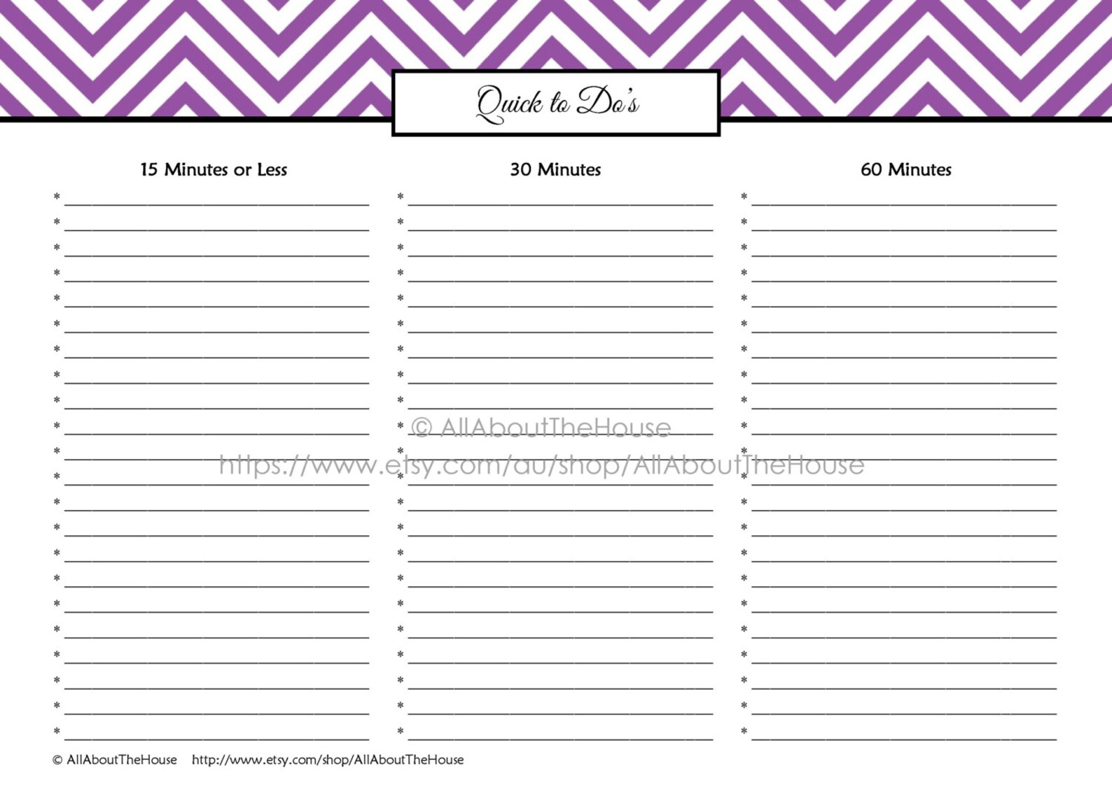 GREEN EDITABLE List Makers Kit Chevron Printable Pdf - Etsy
