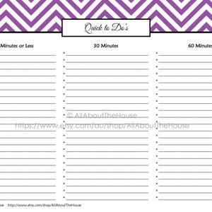 EDITABLE List Makers Kit - Chevron Printable - PDF - Printable Planner ...