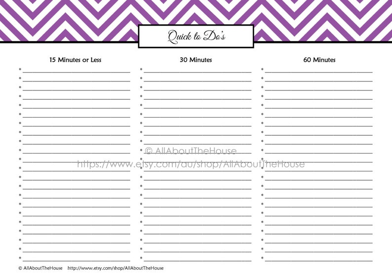 GREEN EDITABLE List Makers Kit Chevron Printable Pdf | Etsy