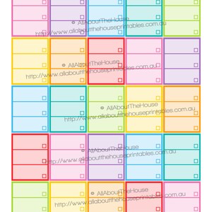 List Planner Stickers Printable Checklist to Do Tasks Reminder Full Box ...