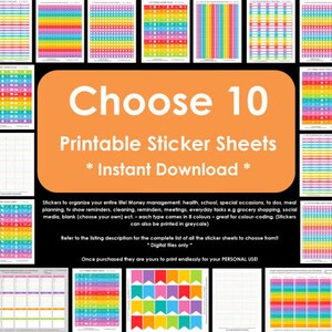 Fitness Planner Stickers Printable Calender Stickers Yoga Swimming ...