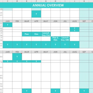 Annual Overview Spreadsheet Excel Routine Task Goals Google Sheet ...