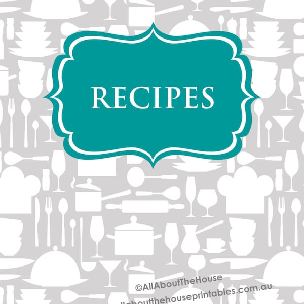 Recipe Cover Template - Etsy