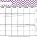 EDITABLE 12 Monthly Calendar Printable Chevron Pattern Use for - Etsy