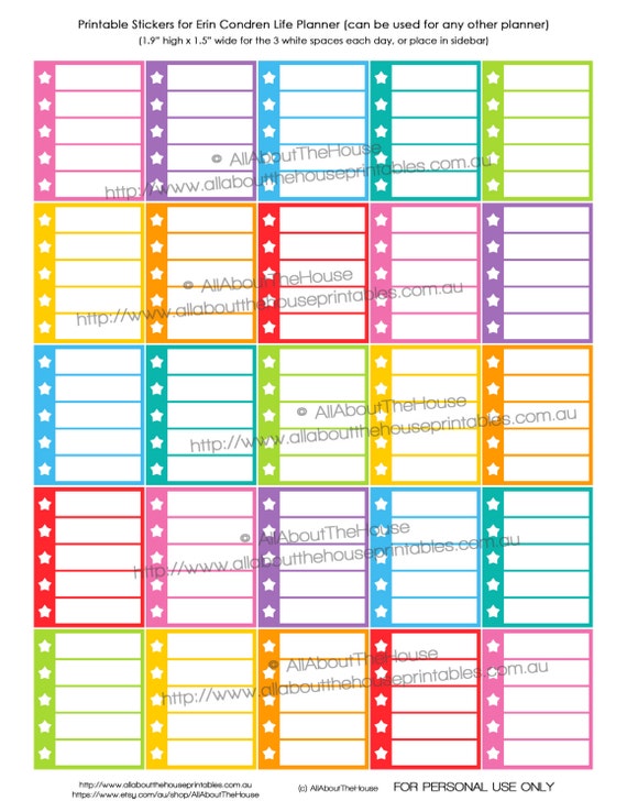 Functional List Planner Stickers Printable sidebar List To Do task ...