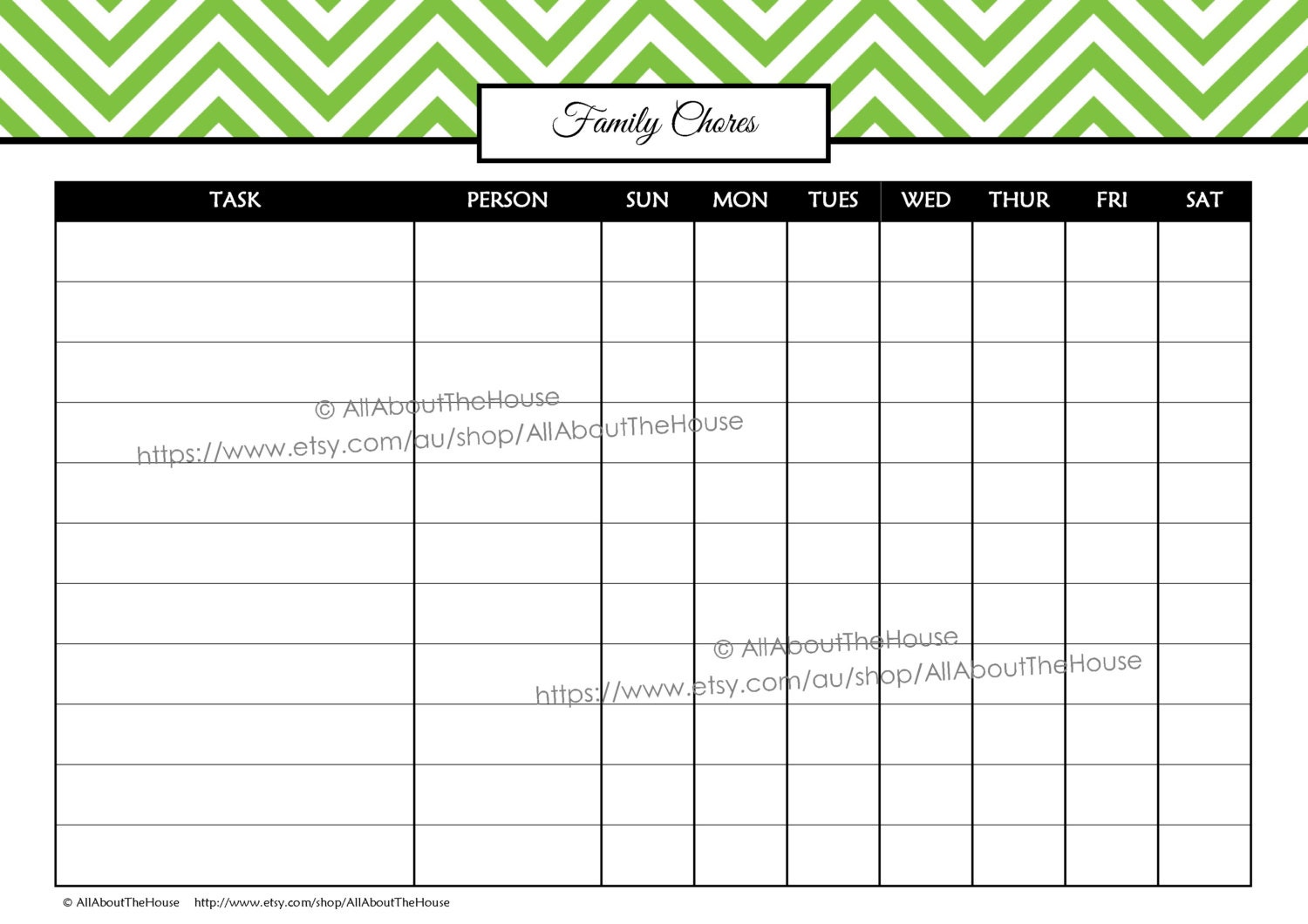 GREEN EDITABLE Home Management Binder Organization Printables Chevron ...