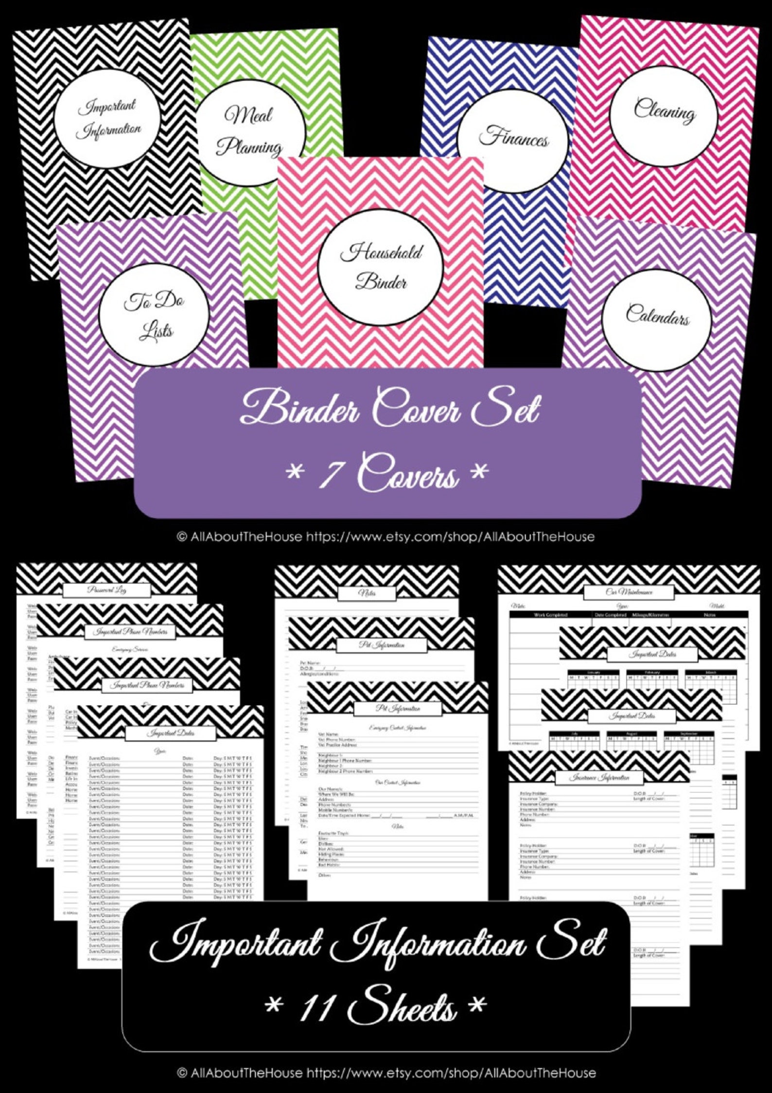 Household Binder Printables Home Binder Home Management - Etsy