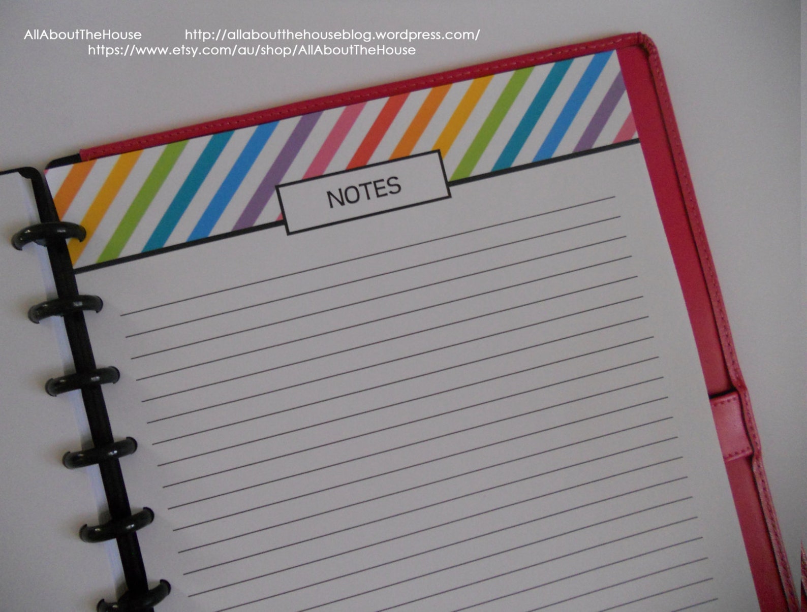 Note Paper Lined Printable Rainbow PDF Editable Household - Etsy