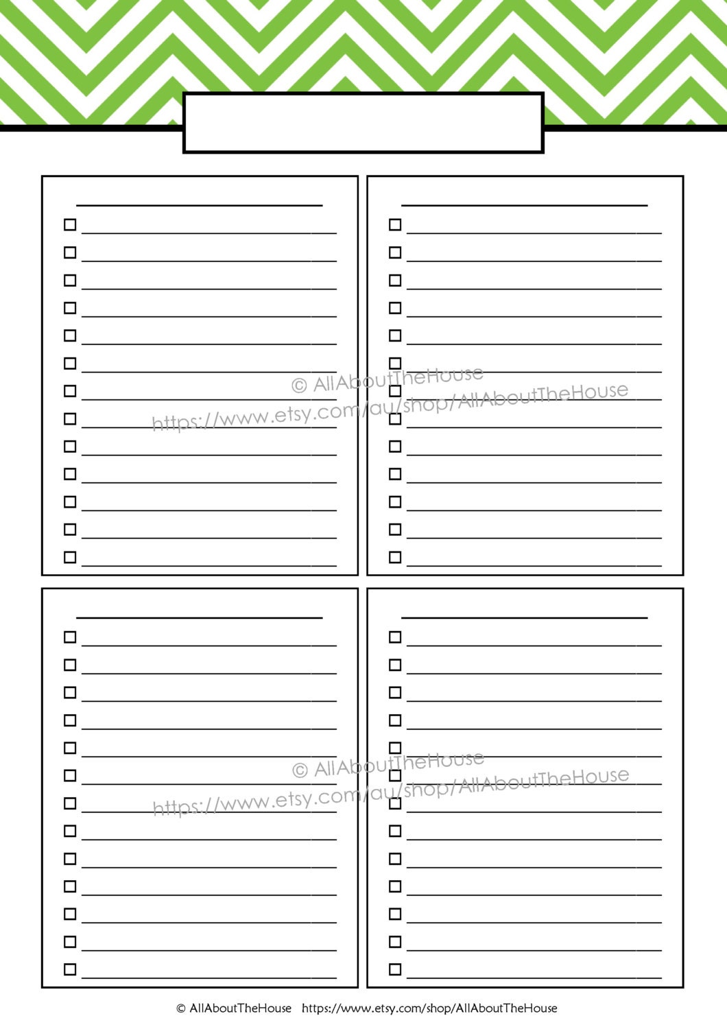 EDITABLE Printable Anything List to Do List Shopping List Checklist ...