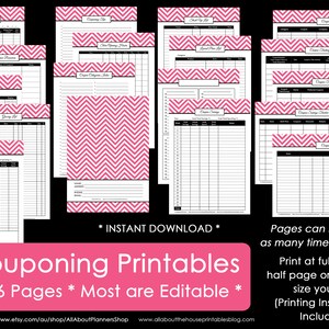 Coupon Binder Printable Insert Household Binder Shopping Couponing ...