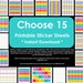 Health Fitness Gym Planner Stickers Printable Calender Stickers 1/2 ...