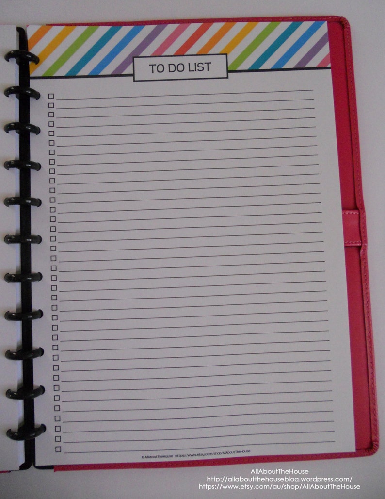 Printable to Do List Rainbow Checklist Planner Stripe PDF - Etsy Australia