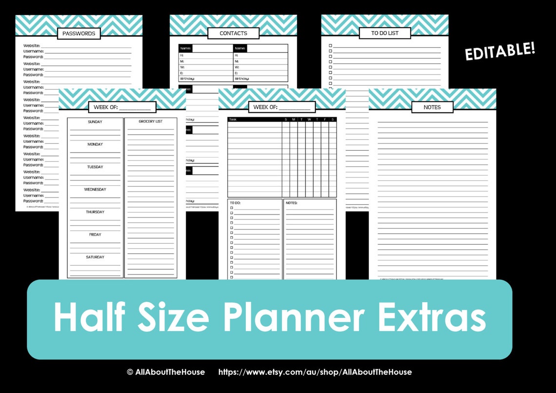 Printable Planner Daily Planner Weekly Planner Calendar Diary PDF ...