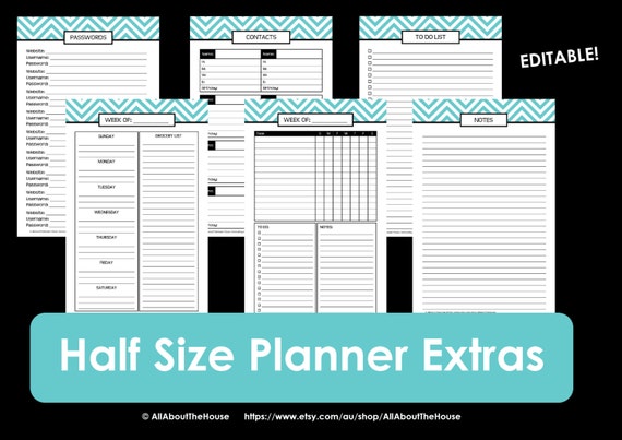 Printable Planner daily planner weekly planner calendar diary PDF ...