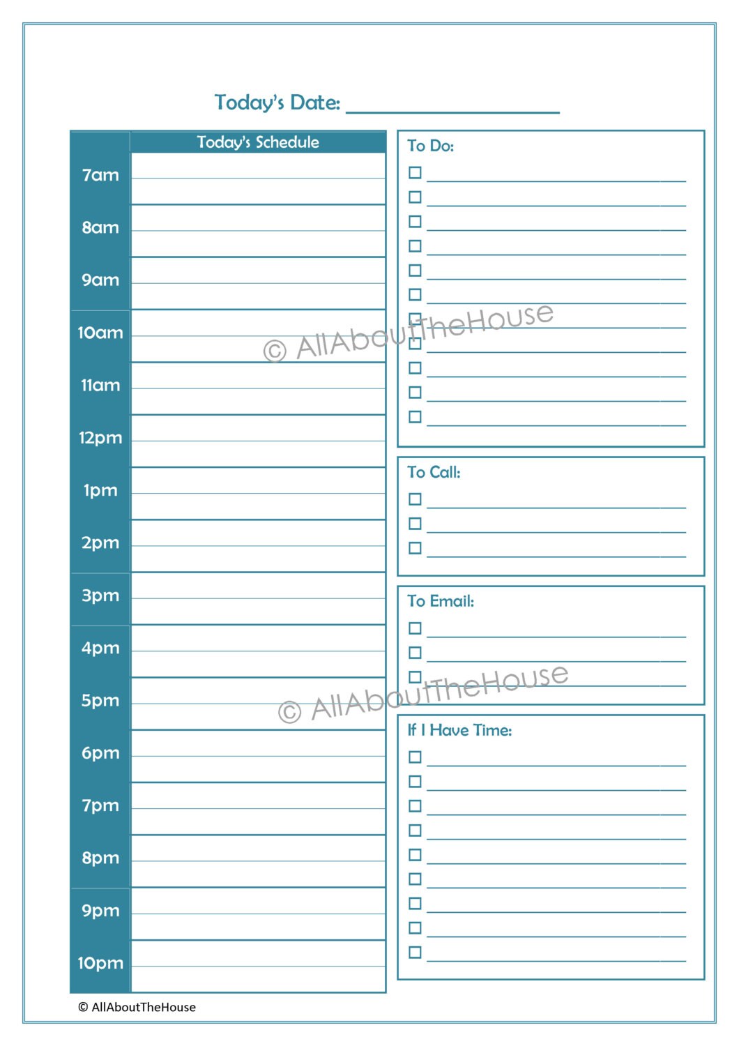 Time Planning Printables - Time Planning Basics - Household Binder - 5 ...