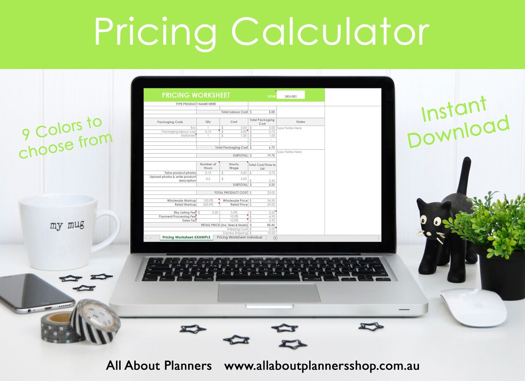 Pricing Calculator Shop Management Tool Etsy Sellers Handmade Product ...