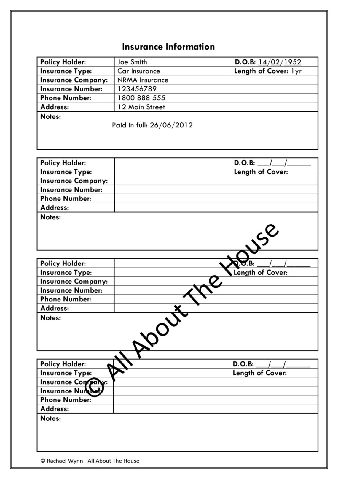 Important Information Printables Home Organisation - Etsy