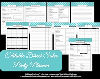 Direct Sales Party Checklist Planner Editable Business Planner - Etsy