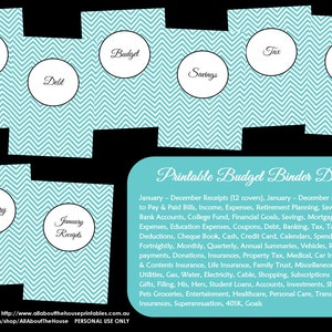 EDITABLE PINK Budget Binder Printable Household Binder Chevron Debt ...