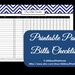 Bill Printable Chevron Paid Bills Checklist Finance Printable PDF ...