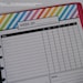 Weekly Planner Printable Rainbow Stripe PDF Editable Fillable Household ...