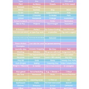 Printable Planner Stickers Erin Condren Morning, Day Night Title Size ...