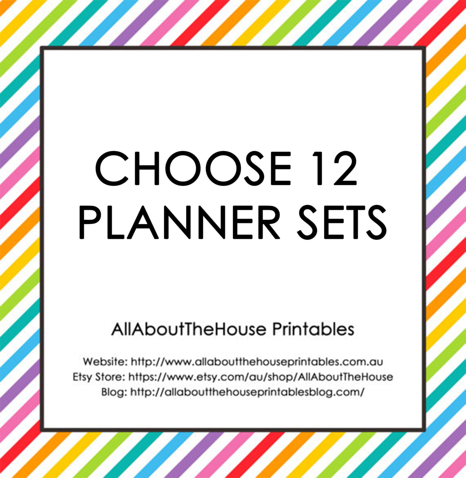 Choose 12 Planner Printable Sets - Create Your Own Planner And/or ...