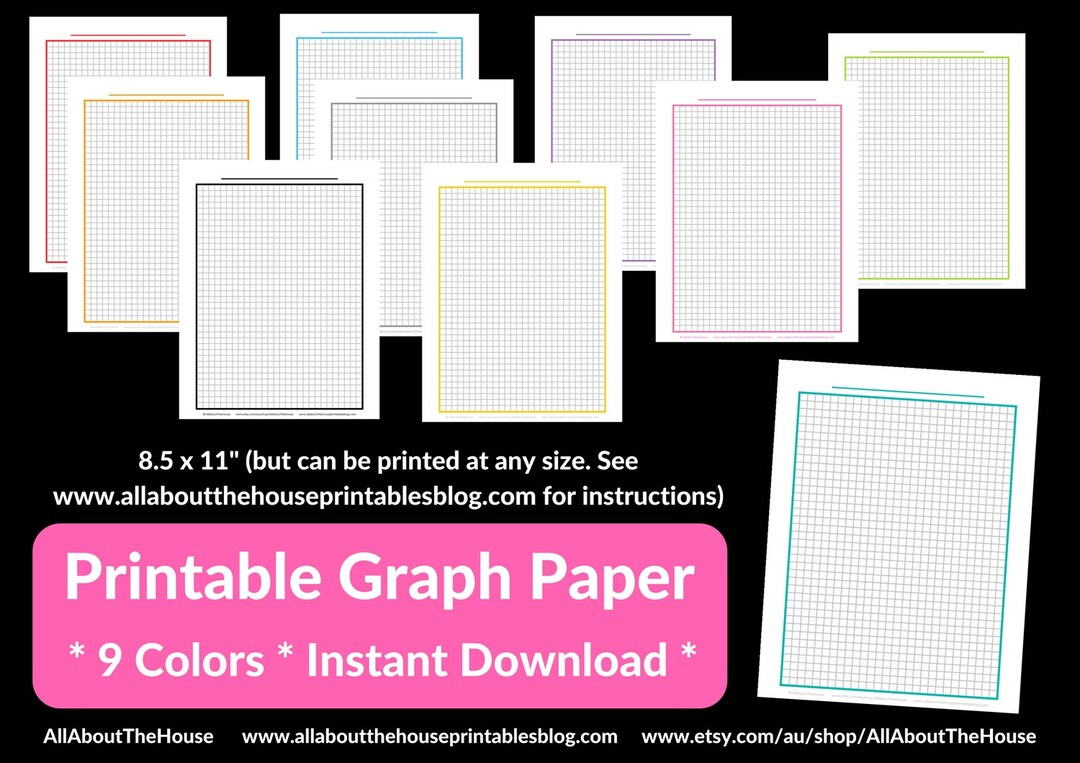 Graph Paper Printable Planner Insert Diy Letter Size Can Print at Half ...