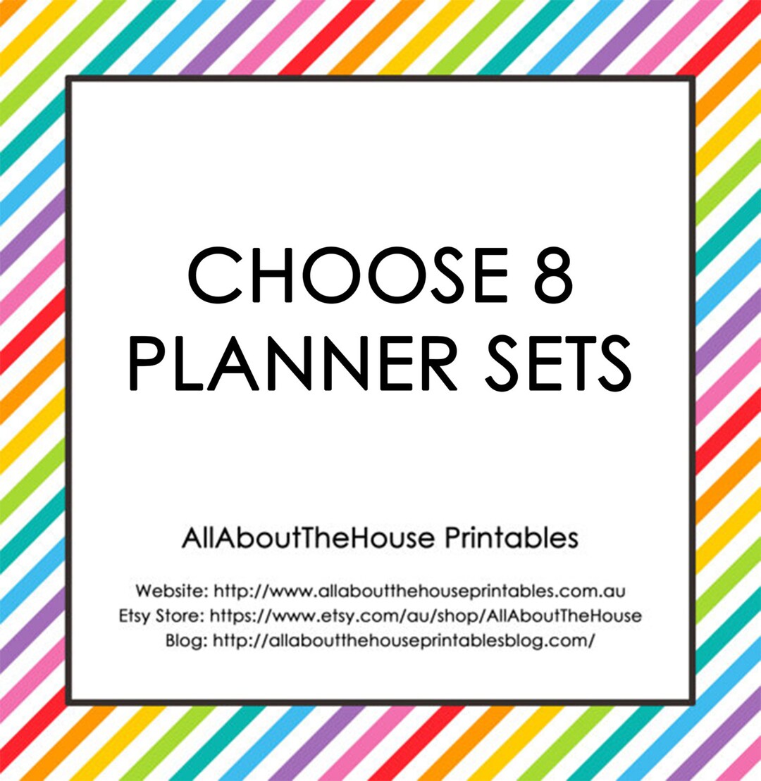 Choose 8 Planner Printable Sets - Create Your Own Planner And/or ...