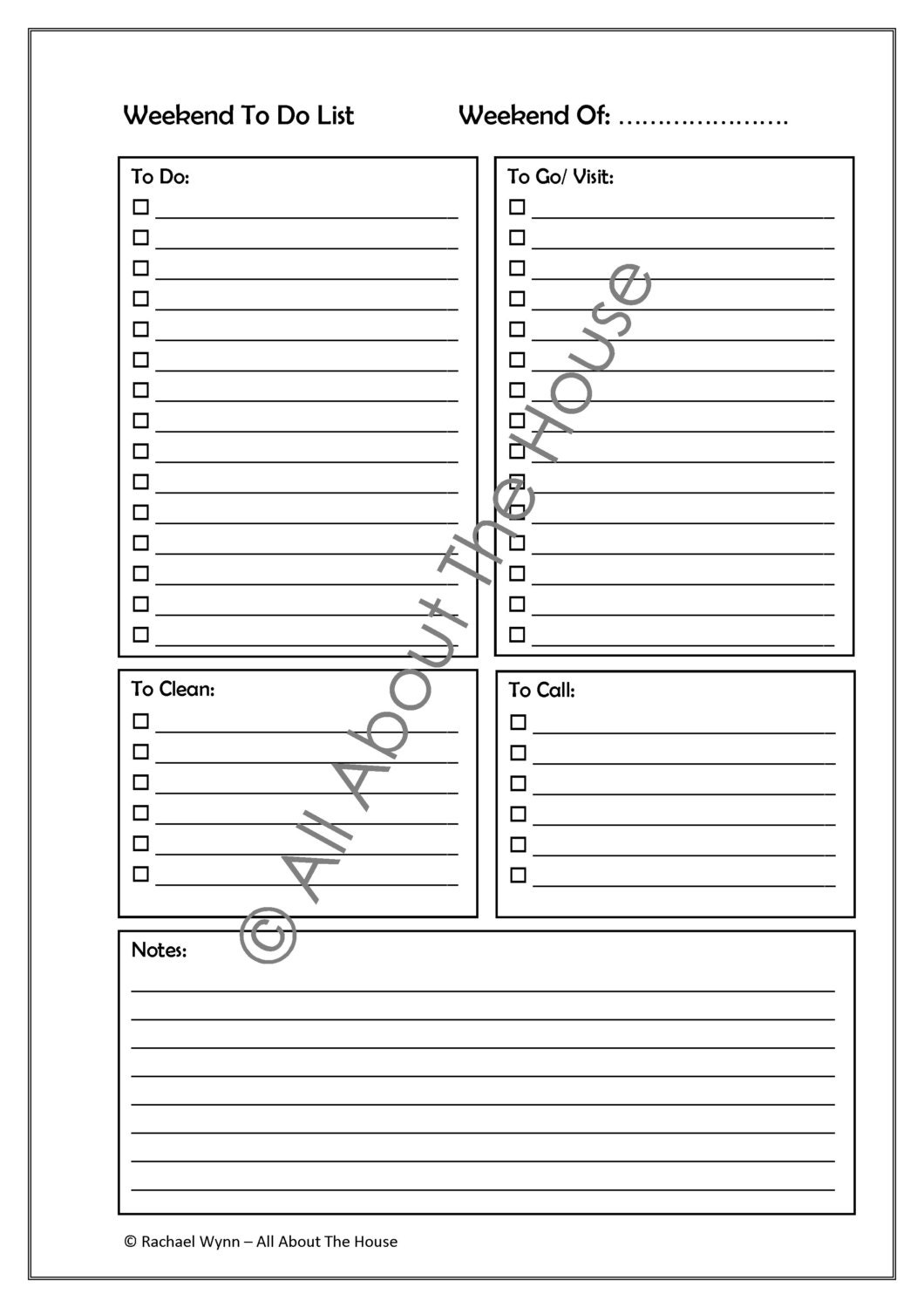 To Do's Printables - to Do Lists - Organisation - Household Binder - 18 ...