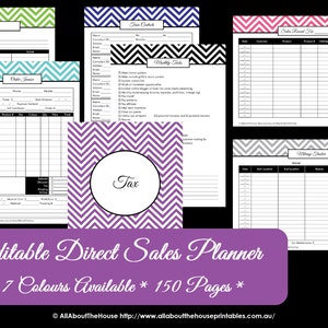 GREEN Direct Sales Planner - Editable Business Planner Binder ...