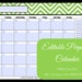 EDITABLE 12 Monthly Calendar Printable Chevron Pattern Use for - Etsy
