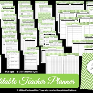 PURPLE EDITABLE Teacher Planner Printable School Homeschool Lesson ...