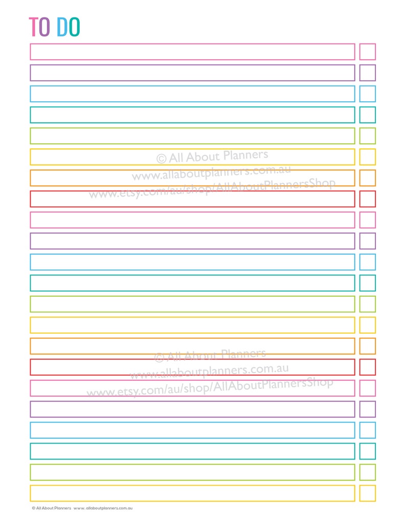 Anything List Printable Planner Insert Editable Refill to Do - Etsy ...