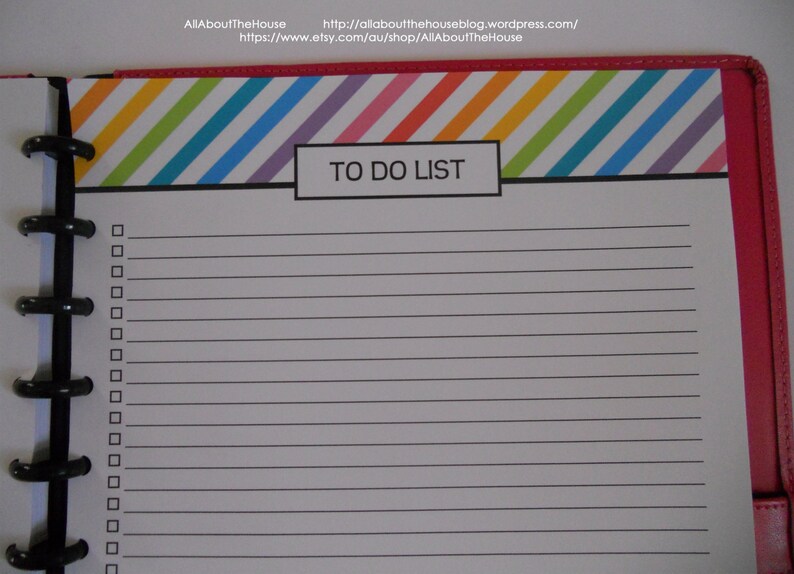 Printable to Do List Rainbow Checklist Planner Stripe PDF - Etsy Australia