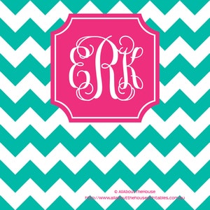 Monogram Planner Cover Binder Cover Spine Editable Printable Chevron ...