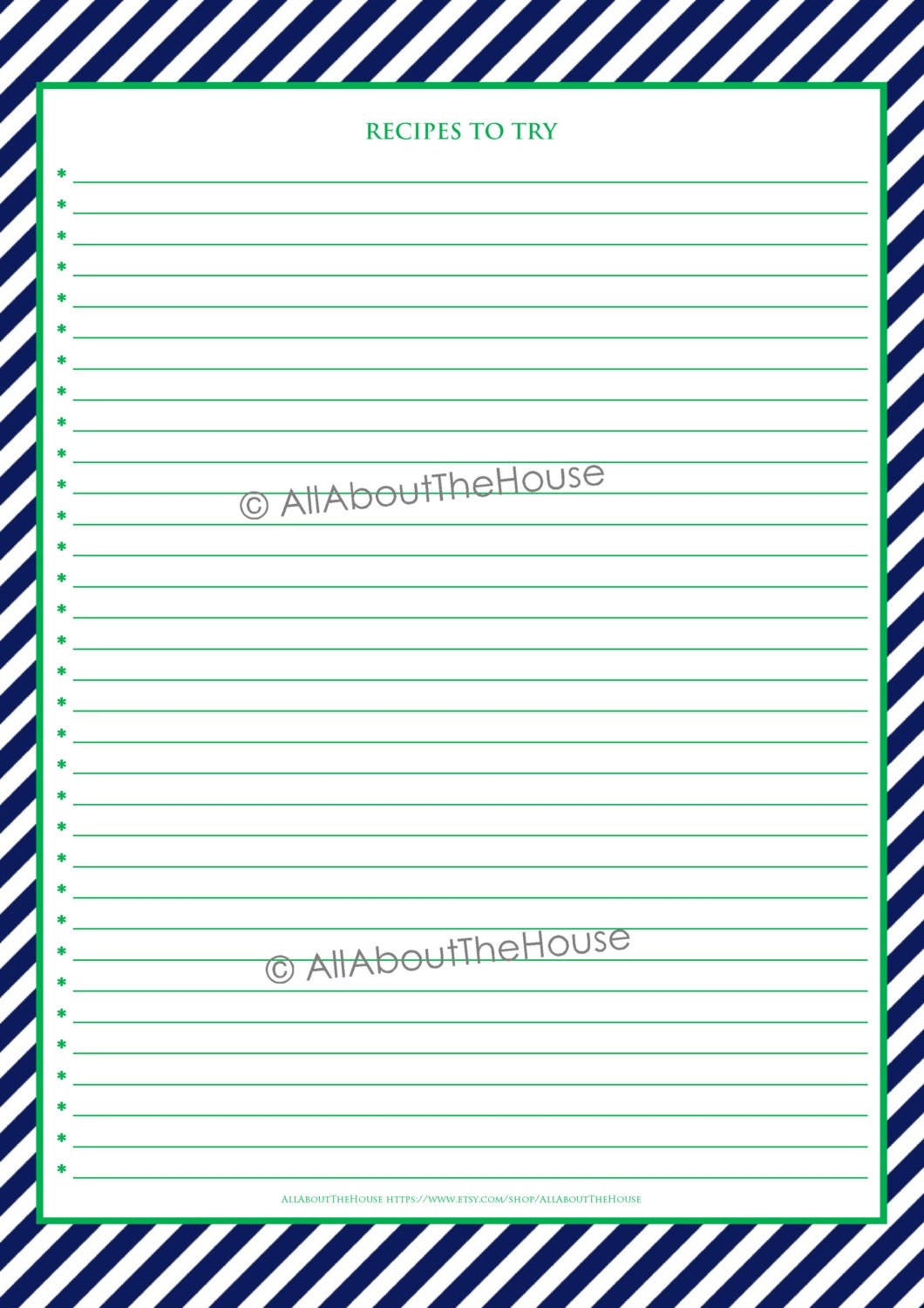 EDITABLE Recipe Binder Printables Recipe Sheet Recipe Card | Etsy
