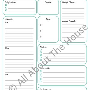 Printable Daily Planners - Time Management - 7 Pages - Color Coded ...