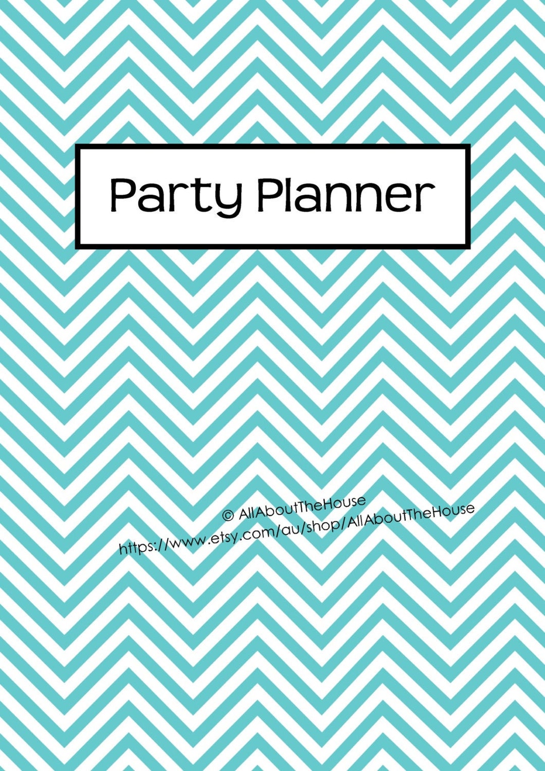 LIGHT BLUE Printable Party Planner 14 Sheets PDF Chevron Party ...