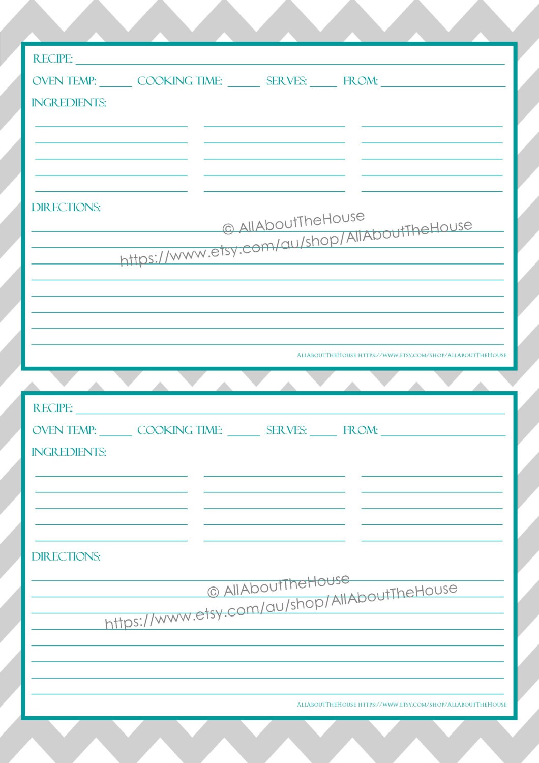 EDITABLE Recipe Binder Printables Recipe Sheet Recipe Card - Etsy