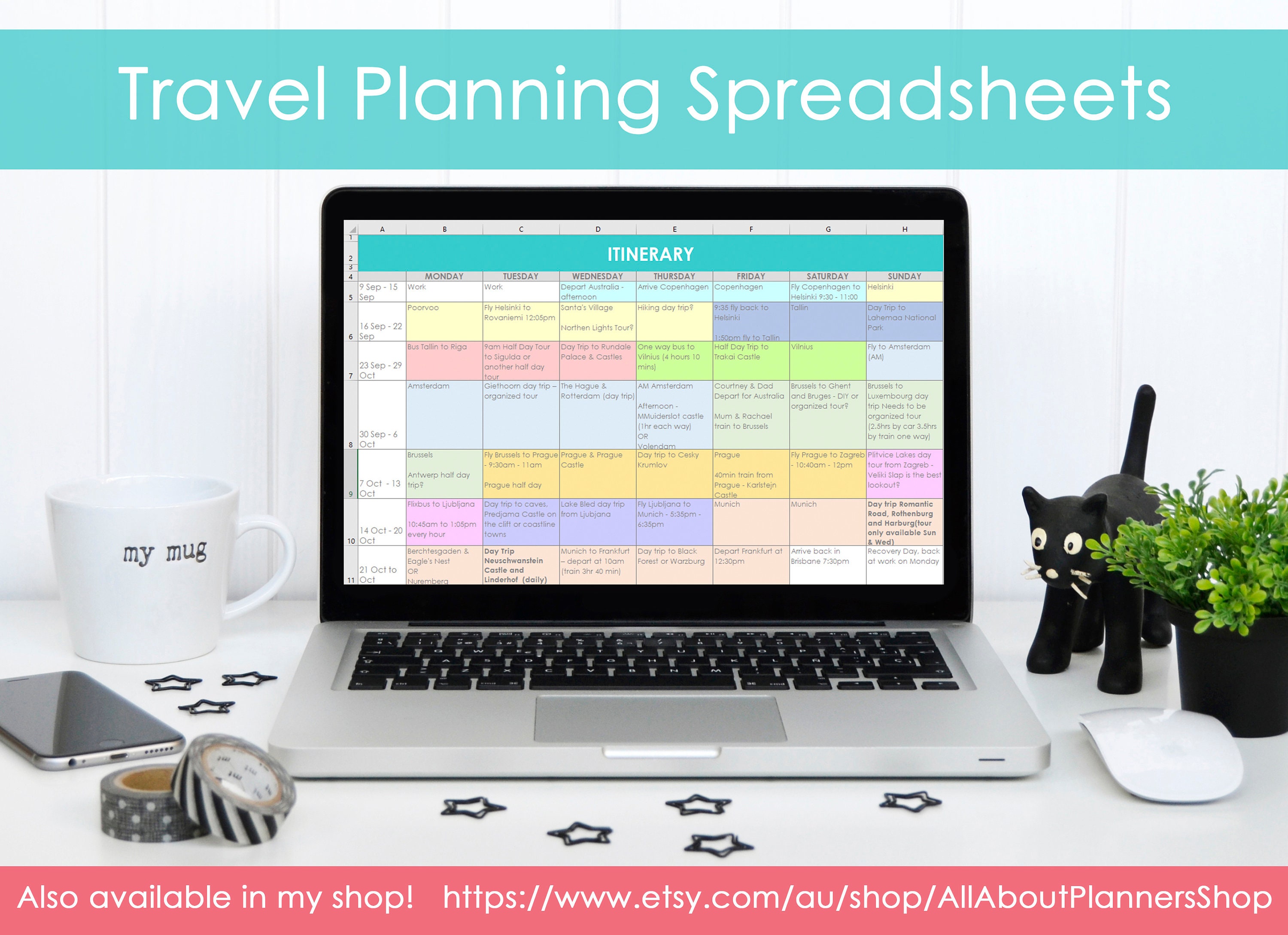 GREY EDITABLE Travel Planner Kit Chevron Printable PDF Printable ...