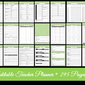 DARK BLUE EDITABLE Teacher Planner Printable School Homeschool Lesson ...