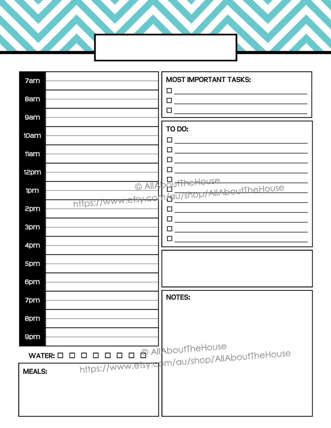 Undated Daily Planner Printable Rainbow Stripe PDF Editable Household ...