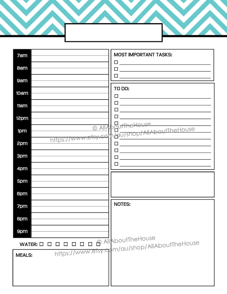 Undated Daily Planner Printable Rainbow Stripe PDF Editable - Etsy