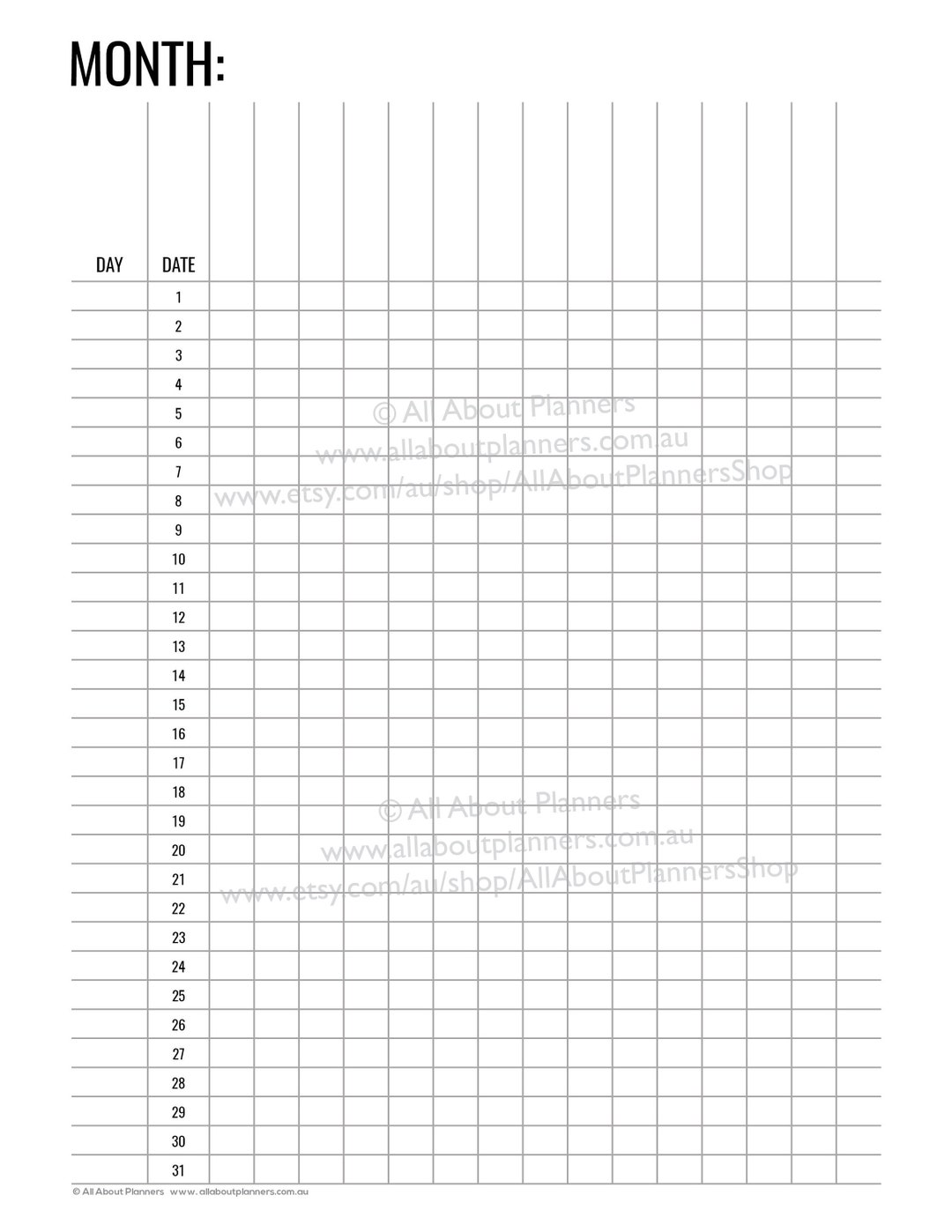 Monthly Habit Tracker Planner Printable to Do Editable Fillable Pdf ...
