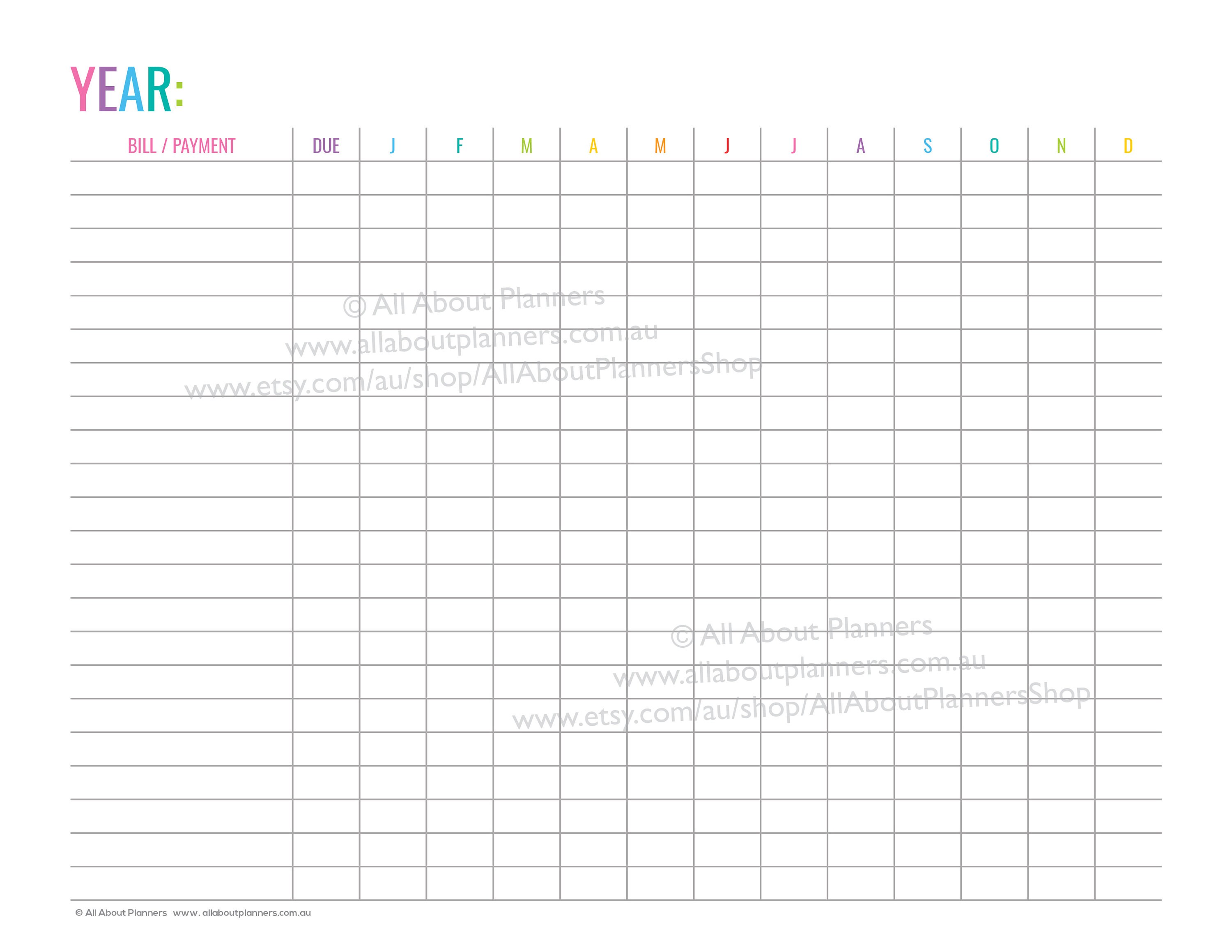 Bill Tracker Printable Editable Insert Payments Expenses - Etsy Australia Bill Tracker Printable Editable Insert Payments Expenses - Etsy Australia