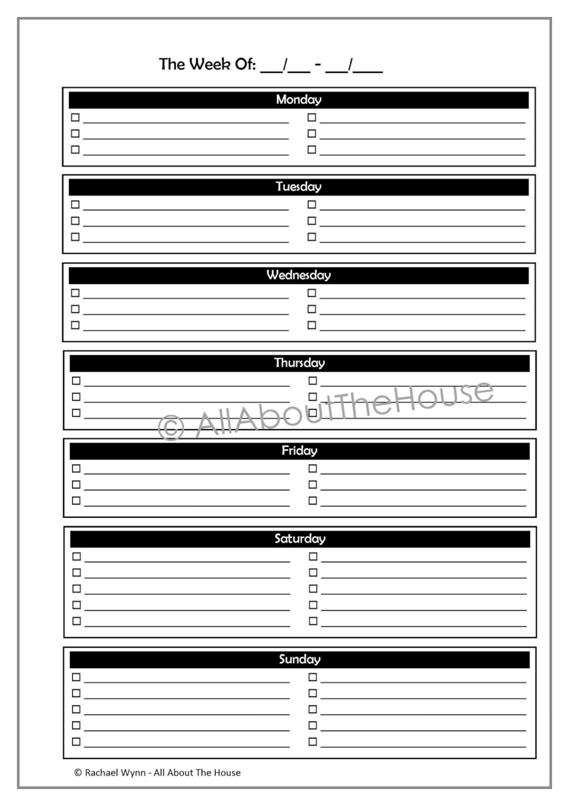Time Planning Printables Time and Home Organisation | Etsy