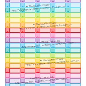 Flag Planner Stickers Printable 1.5"w X 0.5h" Limelife Inkwell Press ...