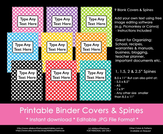 Planner insert, binder divider, planner insert, rainbow, letter size ...