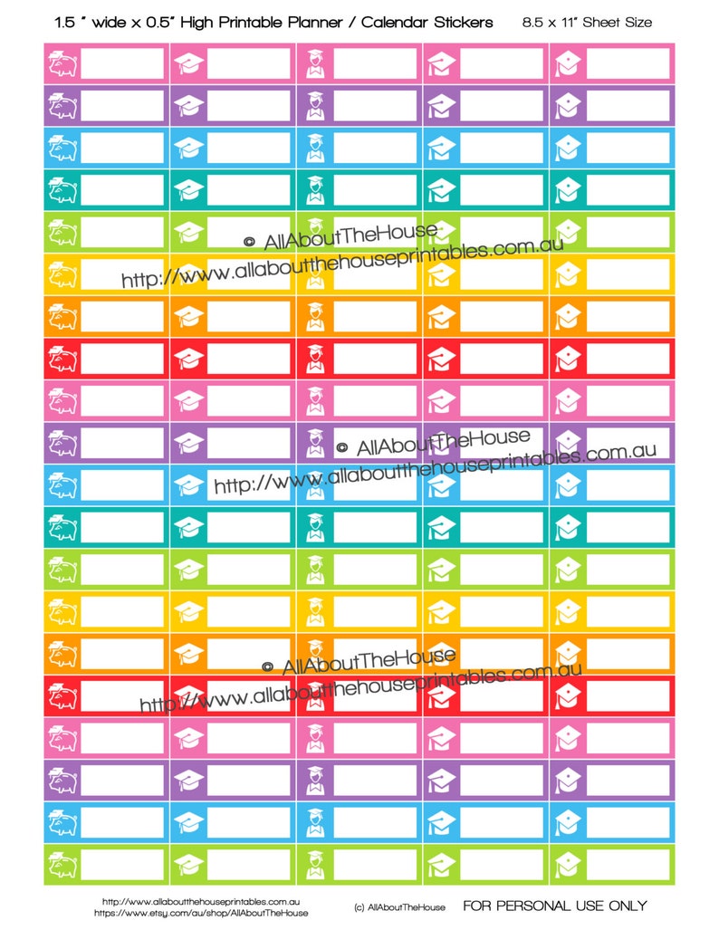 Student Loan Planner Stickers Printable Debt Repayment School College ...
